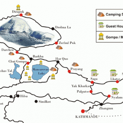 Mansarovar Lake Map